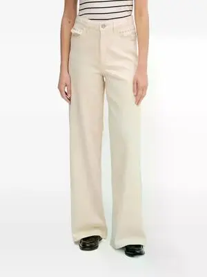 MOS MOSH Colette Stud-embellished Frayed-edge Jeans
