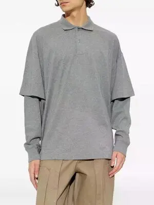 DARKPARK Zack Layered-sleeve Cotton Polo Shirt