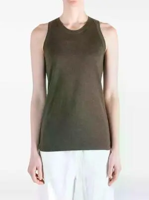 Frenckenberger Fine-knit Tank Top - Brown