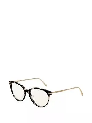 Chopard Tortoiseshell-effect Round Frame Glasses - Grey