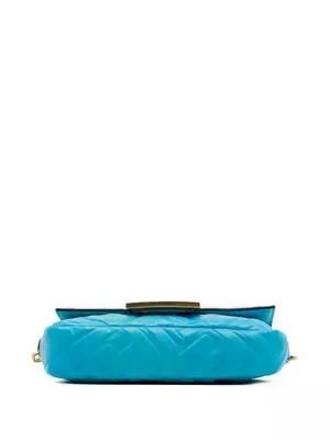 Fendi 2010-2026 Mini Zucca Embossed Leather Baguette Satchel