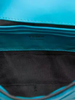 Fendi 2010-2026 Mini Zucca Embossed Leather Baguette Satchel