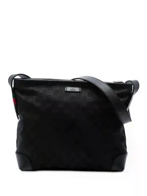 Gucci 2016-2026 Gg Canvas Web Crossbody Bag - Black