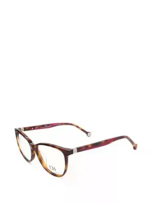 Carolina Herrera Tortoiseshell-effect Glasses - Brown