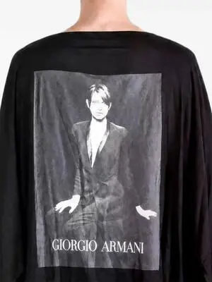 Yohji Yamamoto Slogan And Graphic Print Midi Dress