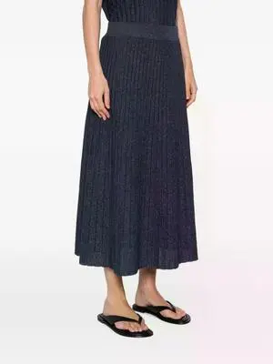 MAISON123 Olympe Ribbed-knit Metallic-thread Maxi Skirt
