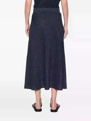 MAISON123 Olympe Ribbed-knit Metallic-thread Maxi Skirt