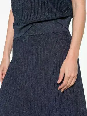 MAISON123 Olympe Ribbed-knit Metallic-thread Maxi Skirt