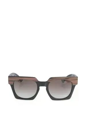 KADOR Portofino Geometric Frame Sunglasses - Black