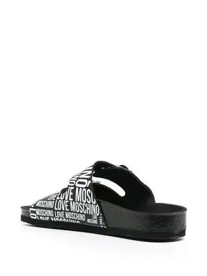 Moschino Logo-print Buckled Sandals