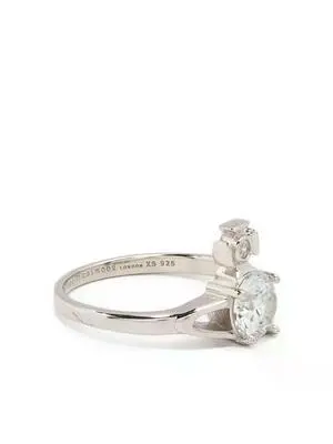 VIVIENNE WESTWOOD Reina Petite Crystal-embellished Ring - Silver