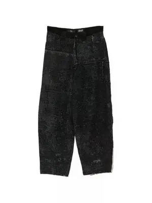 Y’s Sashiko-stitch Frayed Trousers