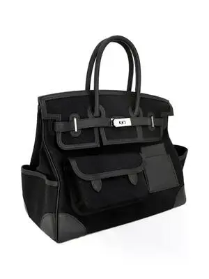 Hermès 35 Birkin Cargo Toile Goéland Canvas Handbag