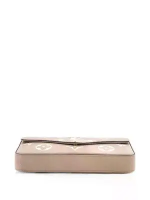 LOUIS VUITTON Felicie Pochette Bicolor Monogram Empreinte Giant Crossbody Bag - Grey