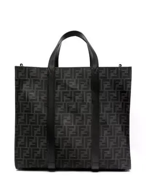 Fendi Ff Jacquard Tote Bag - Black