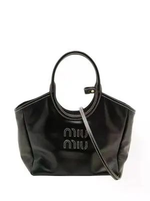 Miu Miu 2010-2026 Leather Ivy Satchel - Black