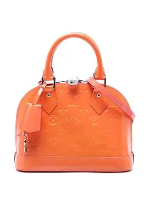 LOUIS VUITTON 2016 Monogram Vernis Alma Bb Satchel - Orange