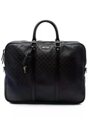 Gucci 2016-2026 Diamante Calfskin Business Bag - Black