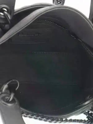 Dior Ultra Matte Lady Chain Bag Cannage Quilt Calfskin Mini Shoulder Bag - Black