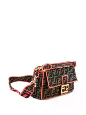Fendi Baguette Nm Bag Zucca Canvas Medium Shoulder Bag - Brown