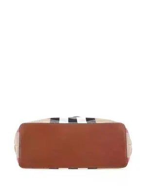 Burberry Soft House Check Canvas Medium Tote Bag - Brown