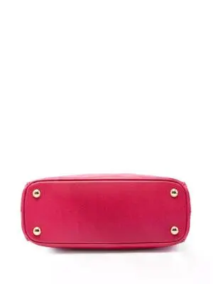 Prada Saffiano Lux Galleria Double Zip Satchel - Pink