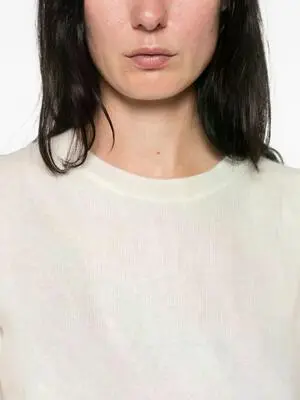 IVORY PARIS Petal Short-sleeve Crew-neck Sweater - Neutrals