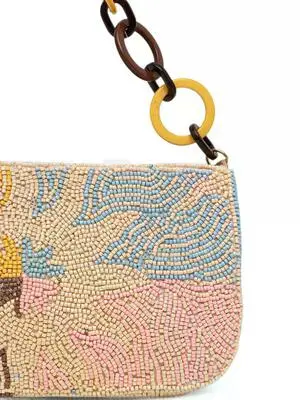 NEVER FULLY DRESSED Bead-embellished Chain-link Clutch