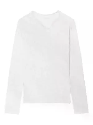 Zadig&Voltaire Monastir Henley T-shirt Long-sleeved - Grey