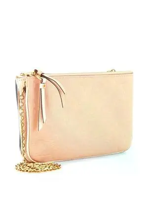 LOUIS VUITTON Double Zip Pochette Monogram Empreinte Leather Clutch Bag