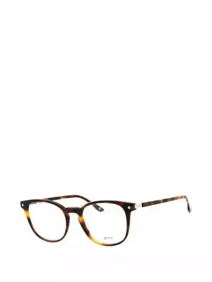 BMW EYEWEAR Round-frame Tortoiseshell-effect Glasses