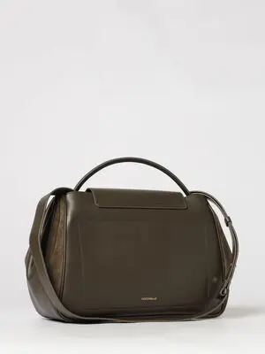 COCCINELLE Pansy Suede And Leather Handbag With Removable Shoulder Strap - Mud