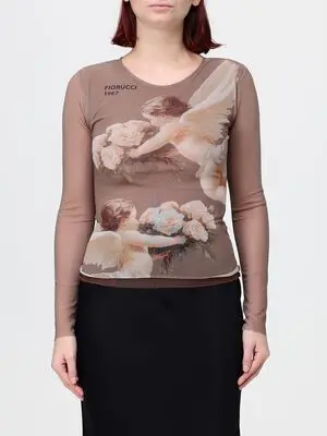 Fiorucci Mesh Cherub Print Top