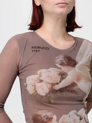 Fiorucci Mesh Cherub Print Top