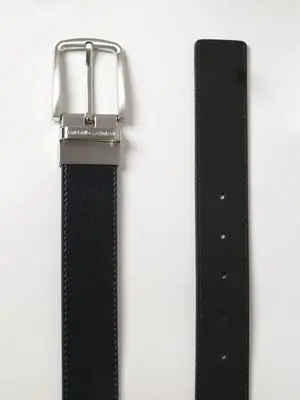 Emporio Armani Leather Belt - Navy