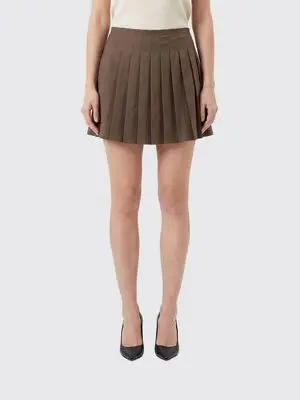 MAISON MARGIELA Pleated Wool-blend Mini Skirt - Brown