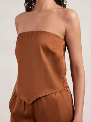 Good American Satin Handkerchief Top