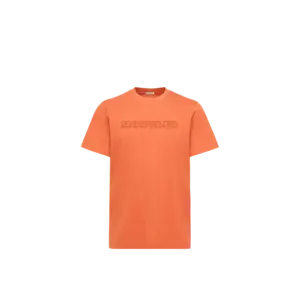 Moncler Logo Cotton Jersey T-shirt - Orange
