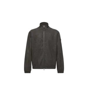 Moncler Leather Logo Zip-up Cardigan