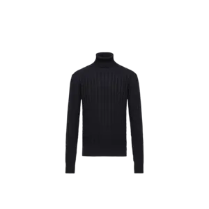 Moncler Leather Logo Wool Jumper