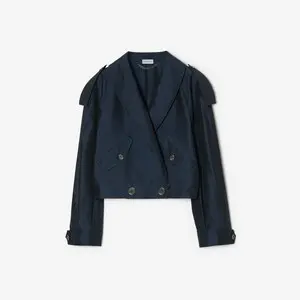 Burberry Cropped Silk Withington Jacket