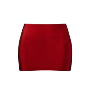 THE COOLGIRL NYC Jane Skirt In Silk Faille - Red