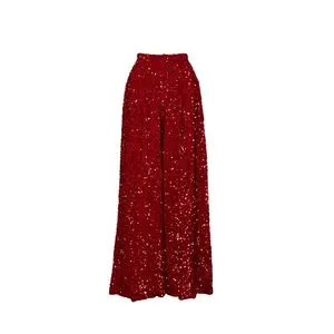 OFUURE Liza Sequin Wide Leg Trousers - Red