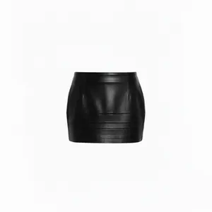 RUKO B Lambskin Leather Mini Skirt