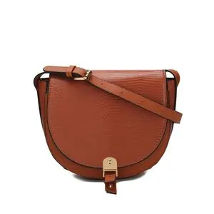 MKF COLLECTION - J'OMOR Adalyn Embossed Crossbody Bag Cognac Brown - Silver