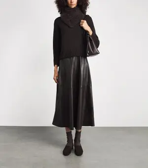 YVES SALOMON Long Hair Lambswool Bandana