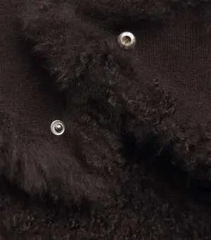 YVES SALOMON Long Hair Lambswool Bandana
