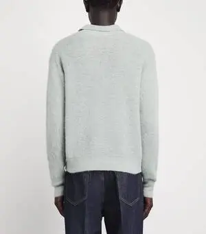 Auralee Alpaca-blend Skipper Polo Sweater