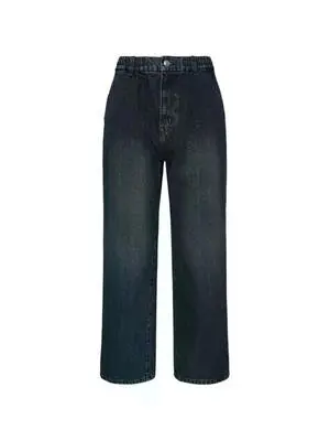 SOLID HOMME Elasticated Waist Faded Jeans