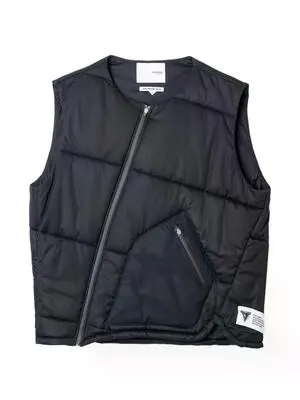 YOSHIOKUBO Asymmetrical Zip-up Padded Gilet